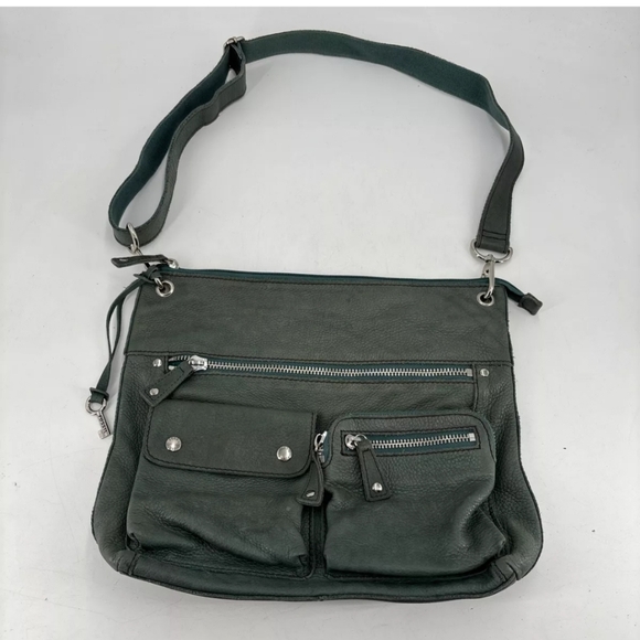 Fossil | Bags | Fossil M Teal Blue Green Leather Purse Bag Euc | Poshmark